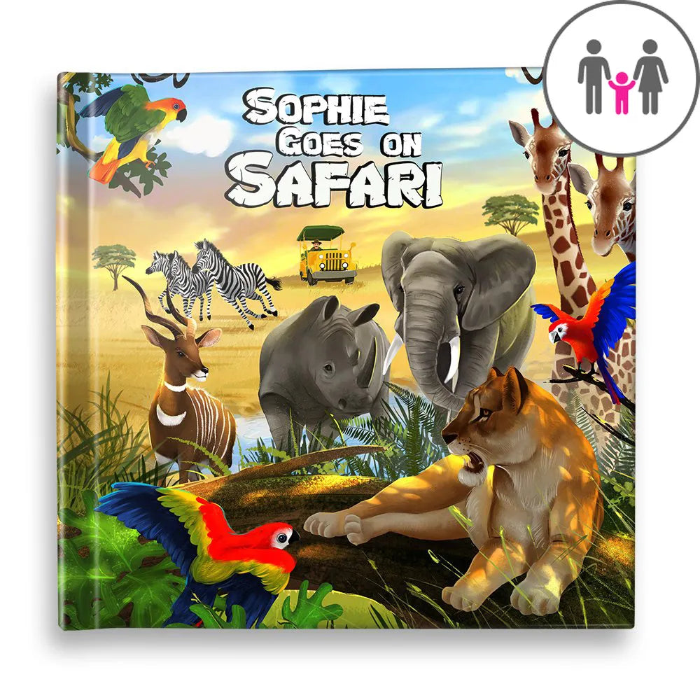 Goes on Safari Personalised Story Book – Dinkleboo UK