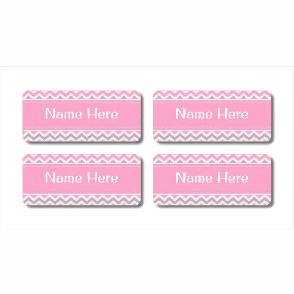 Chevron Rectangle Name Label – Dinkleboo UK