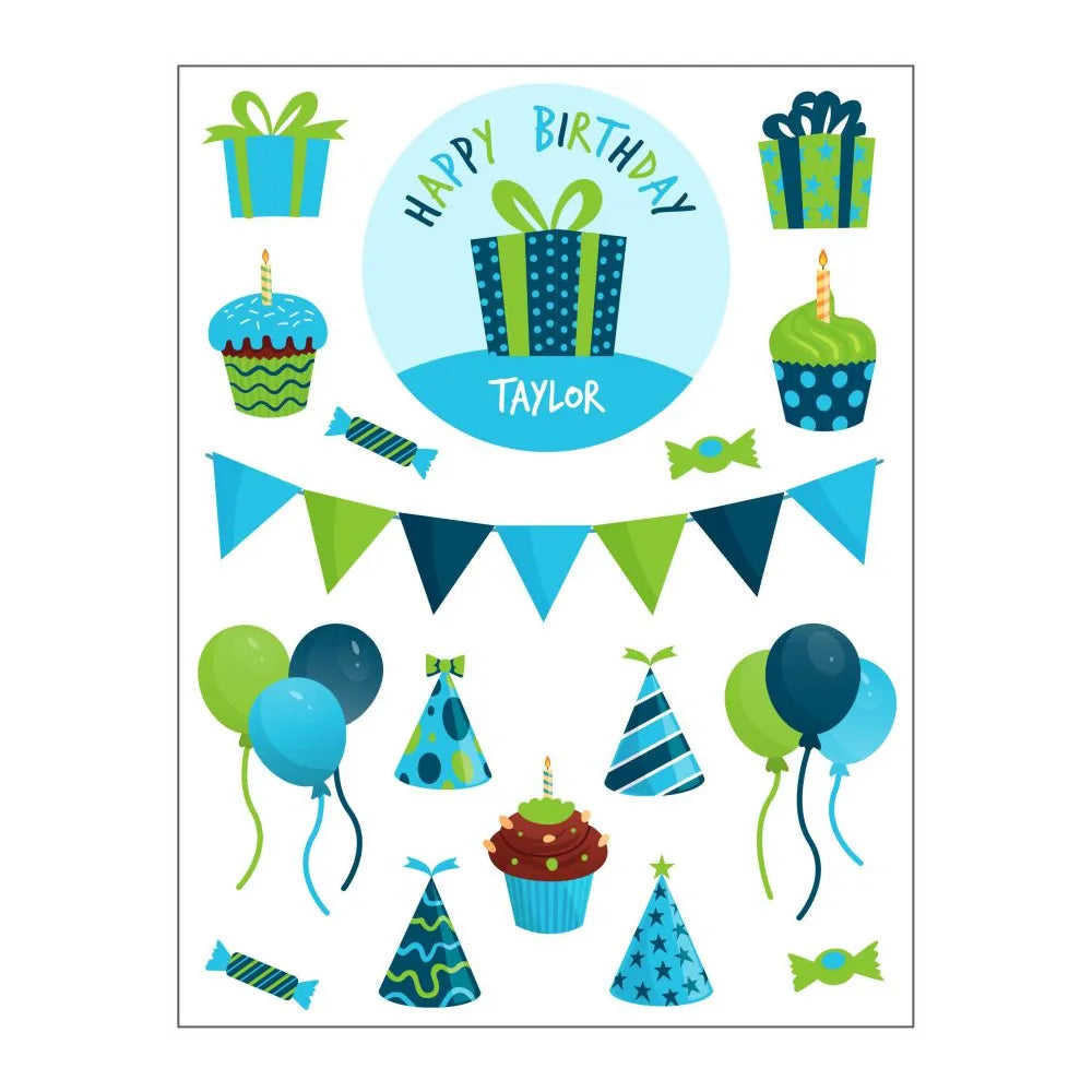 Gift Box Birthday Stickers – Dinkleboo UK