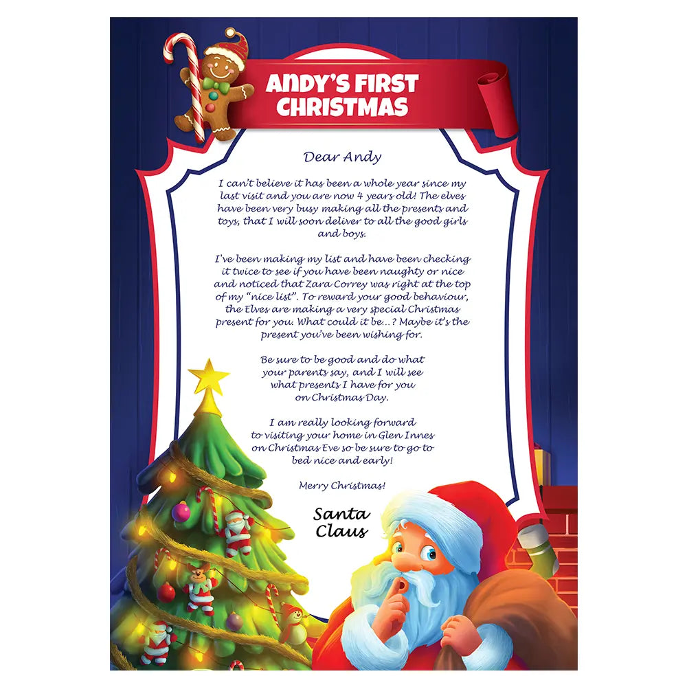 First Christmas Santa Letter – Dinkleboo UK