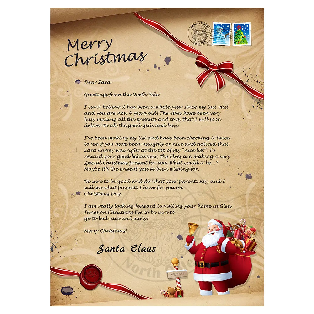 Old Fashioned Santa Letter – Dinkleboo UK